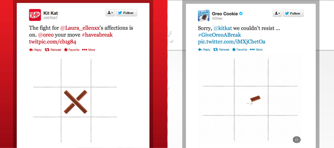 Oreo And Kit Kat Playing Tic-Tac-Toe On Twitter | The JR Express